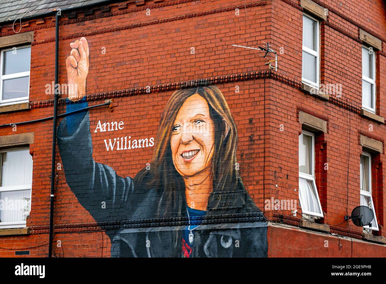 A mural of Anne Williams, the mother of Hillsborough victim Kevin ...
