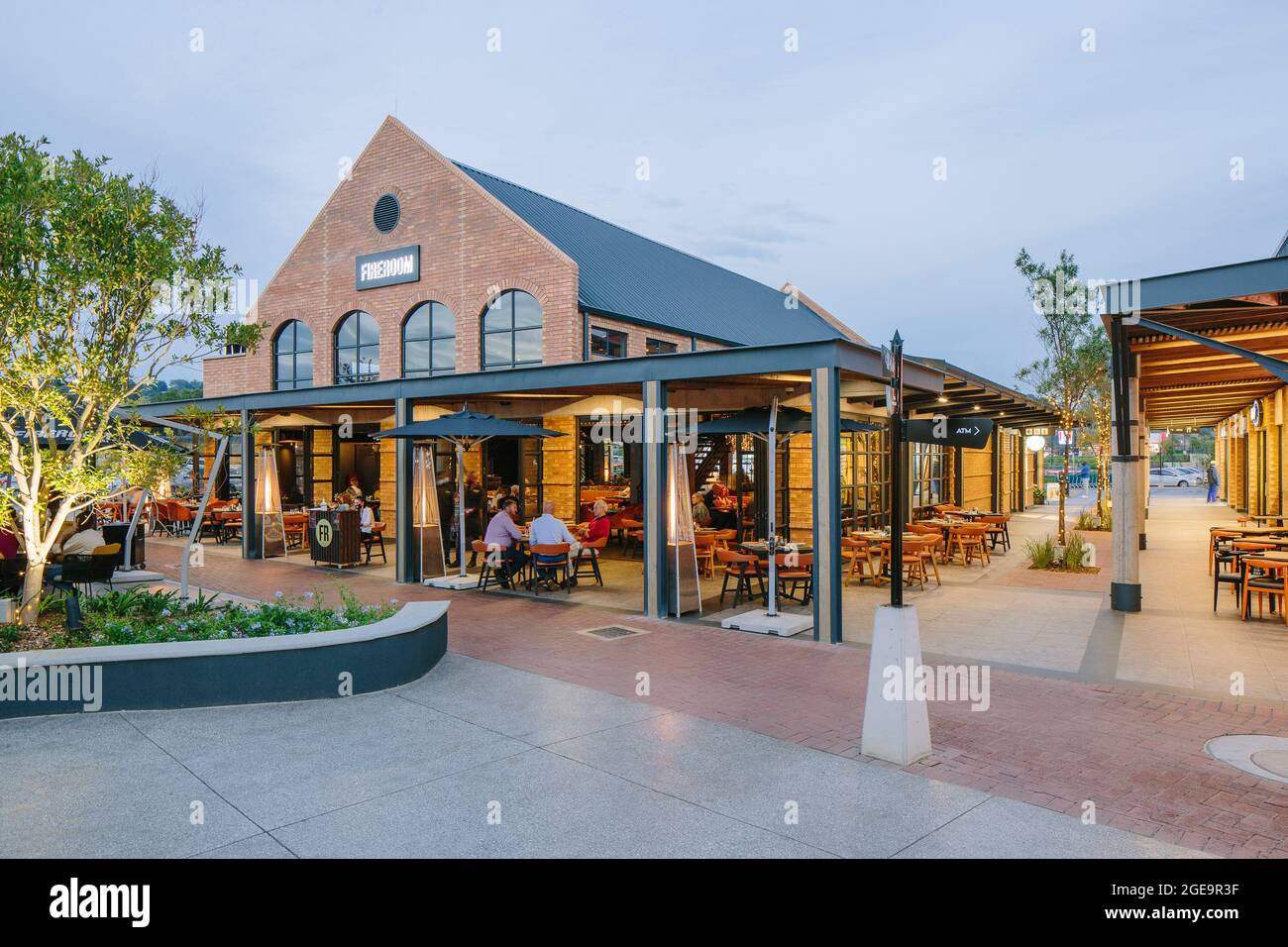 Main piazza with walkways, buildings and landscaping. Castle Gate ...