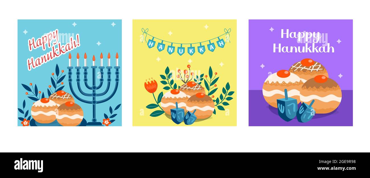 Happy Hanukkah banner, template for your design. Hanukkah is a Jewish ...