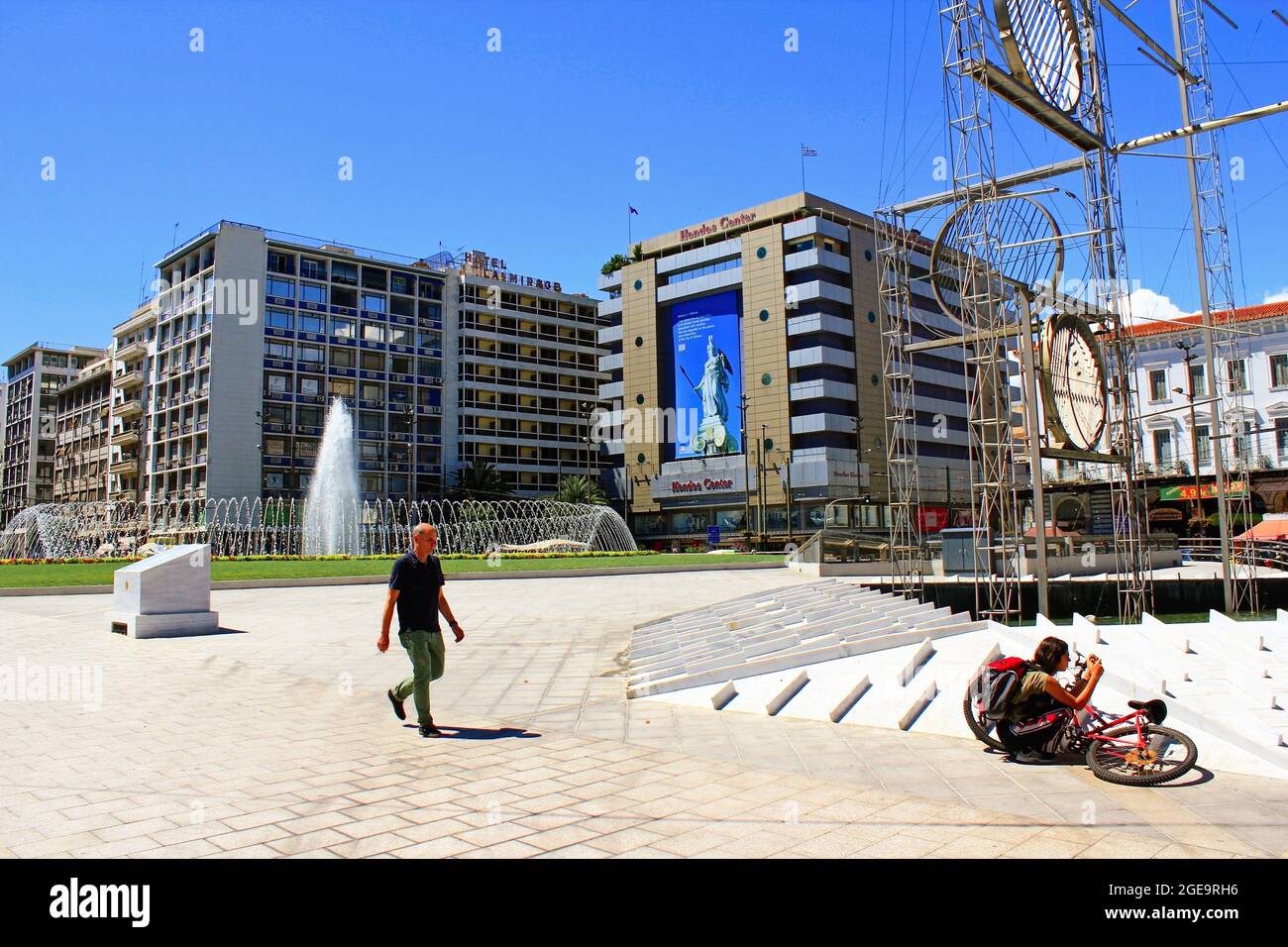 Greece, Athens, June 17 2020 - Snapshot from the new Omonoia square ...