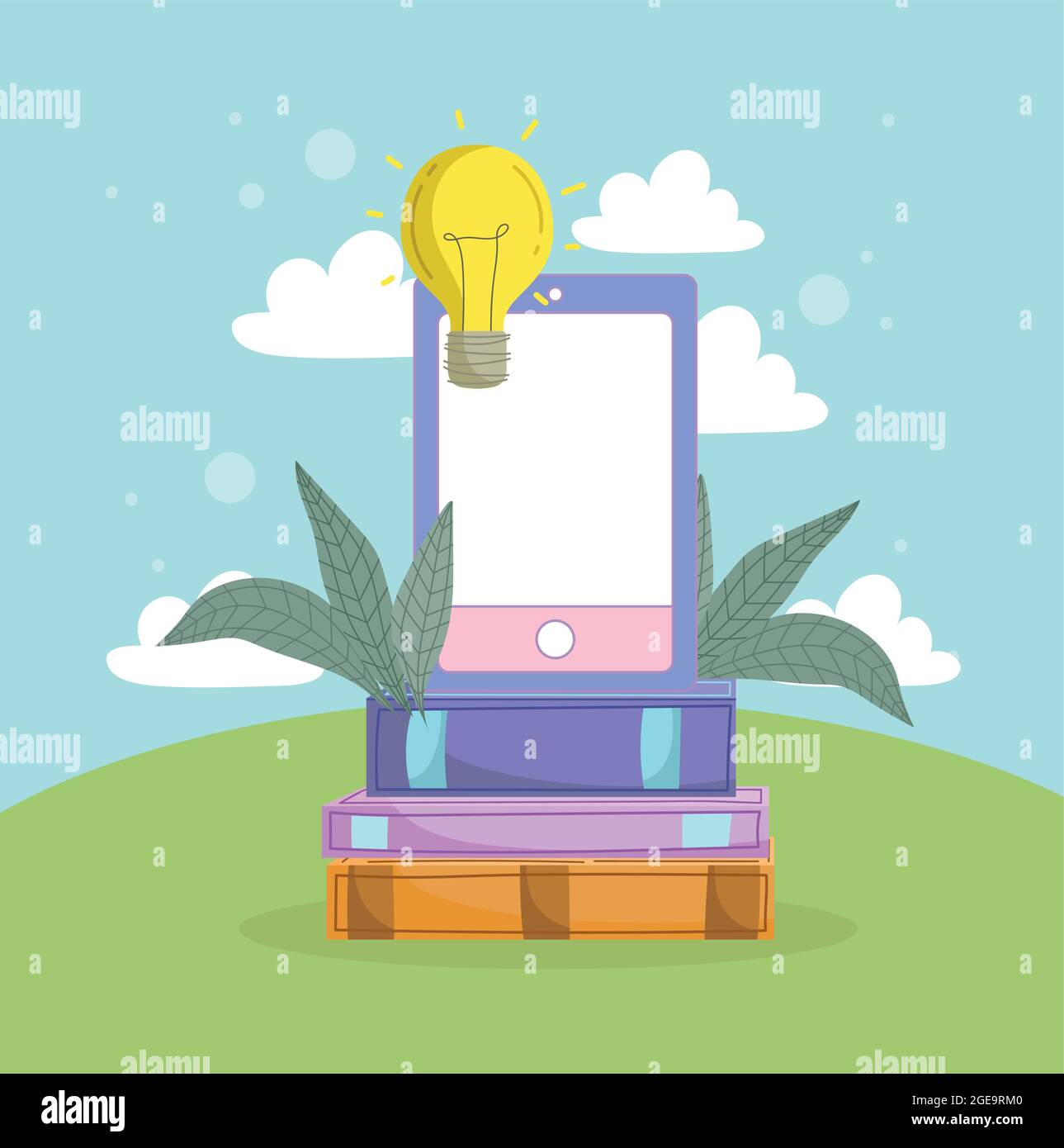 Reading cell phone Stock Vector Images - Alamy
