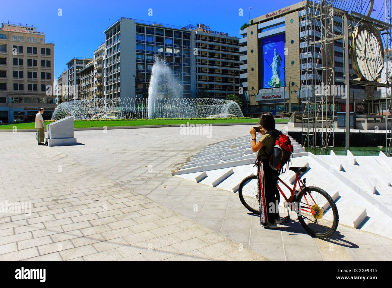 Greece, Athens, June 17 2020 - Snapshot from the new Omonoia square ...
