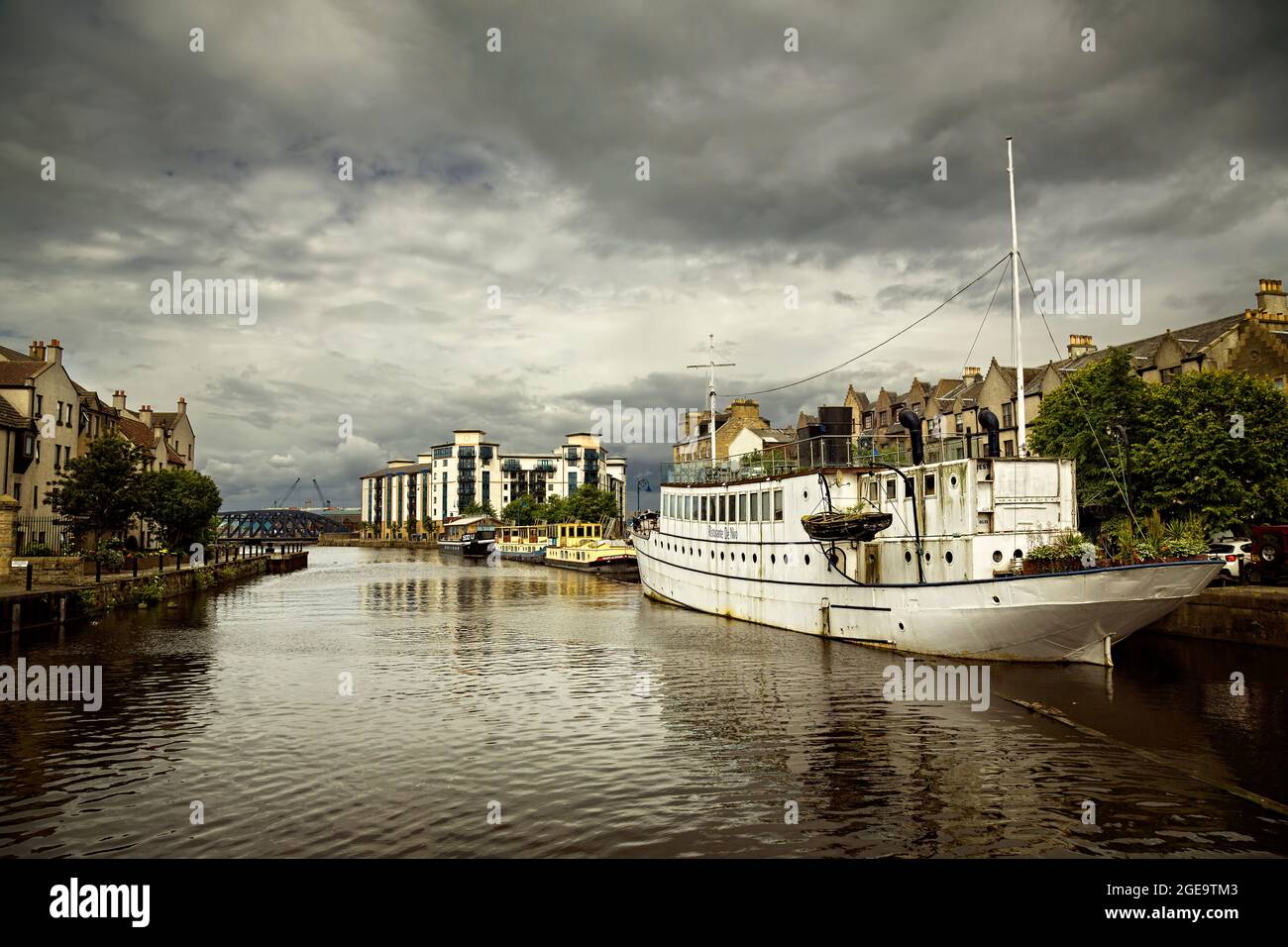 The hundred year old ship Ocean Mist docked at Leith Stock Photo - Alamy