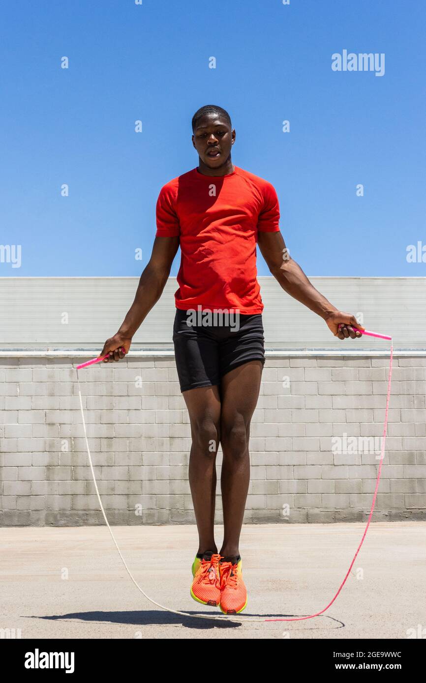 Male with skipping rope hi-res stock photography and images - Alamy