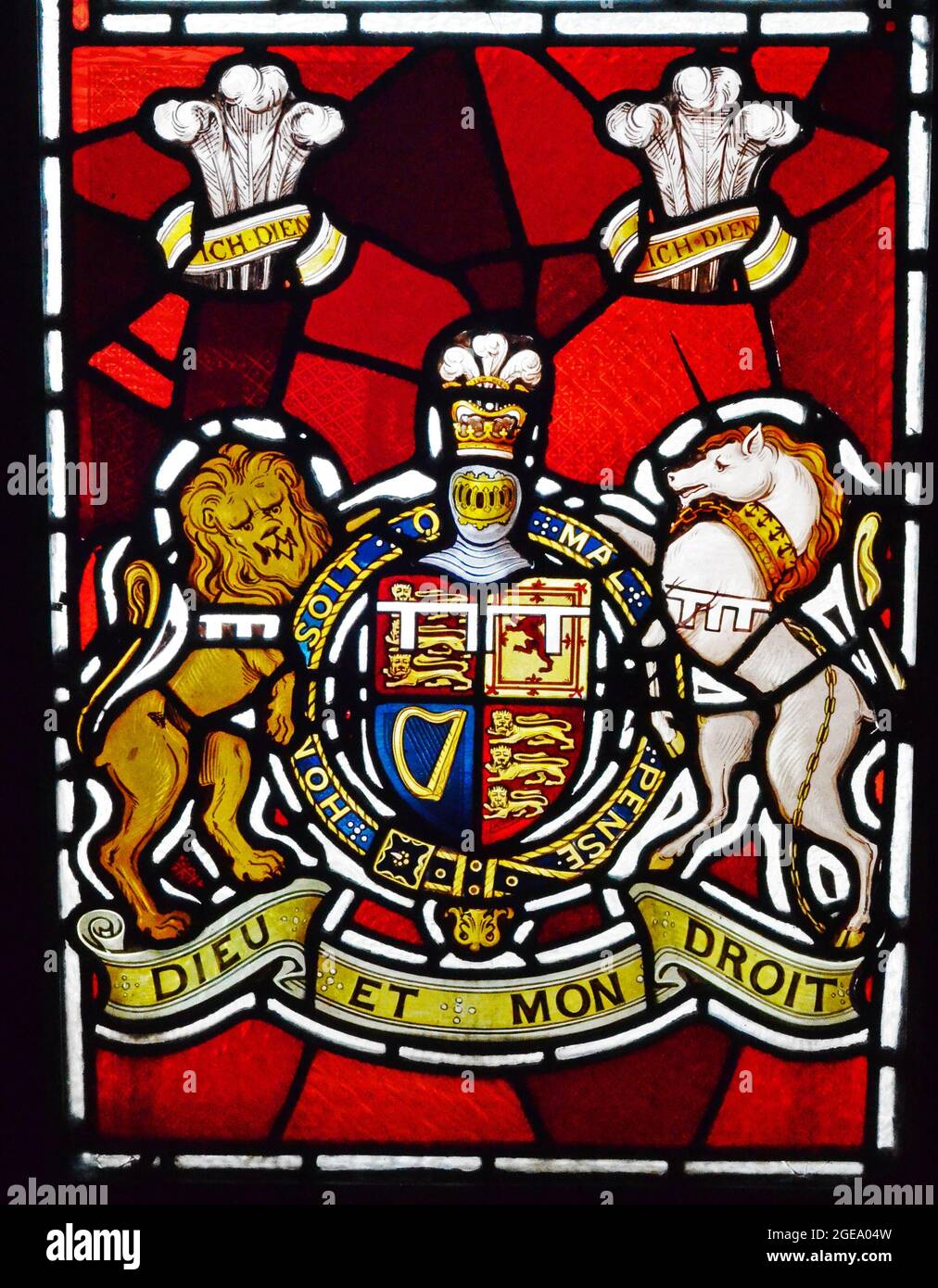 Medieval Stained Glass Window Stock Photo - Alamy