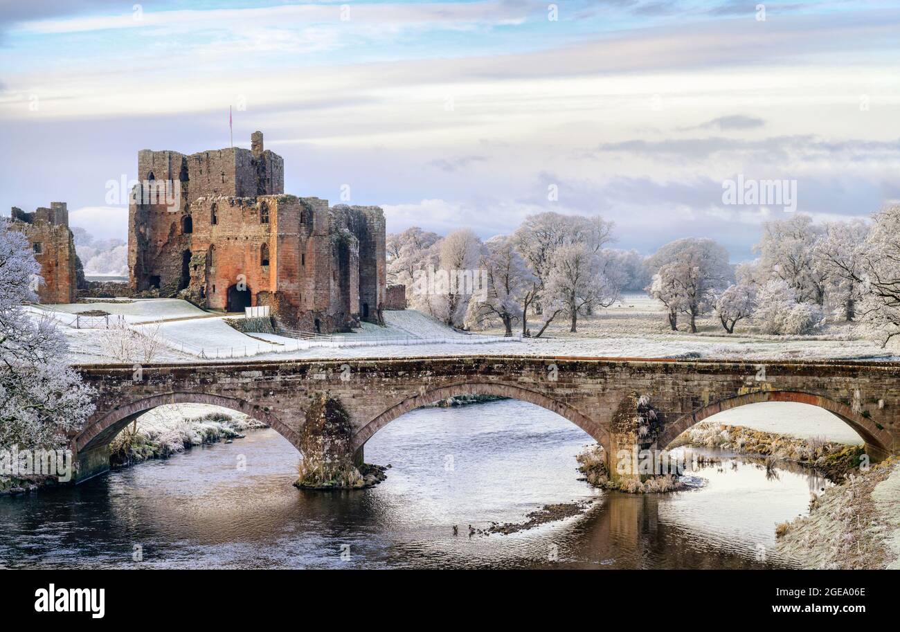 Brougham Castle in winter Stock Photo - Alamy