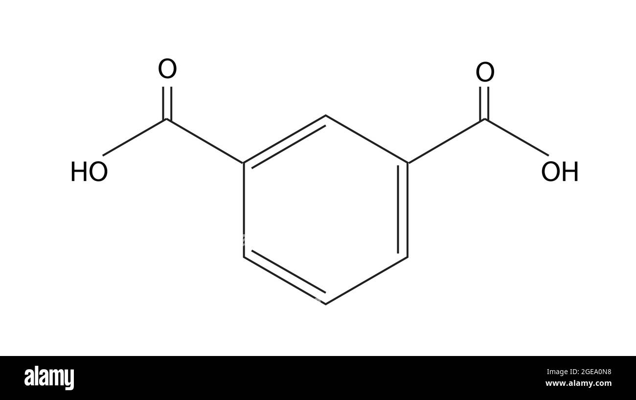 Chemical Structure of Isophthalic acid, Anatomy Of Isophthalic acid ...