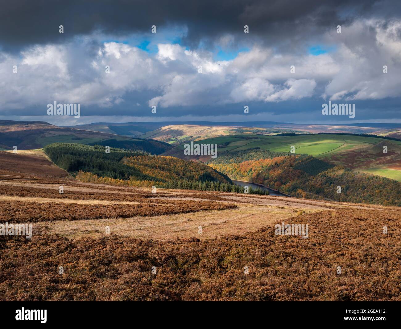 View of Derwent Valley from Win Hill Stock Photo - Alamy