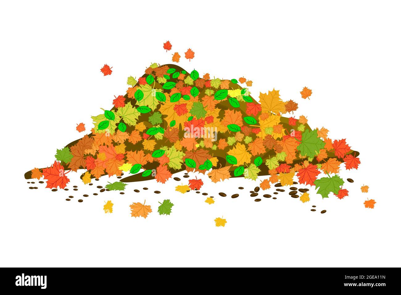 Big pile of leaves Stock Vector Images - Alamy