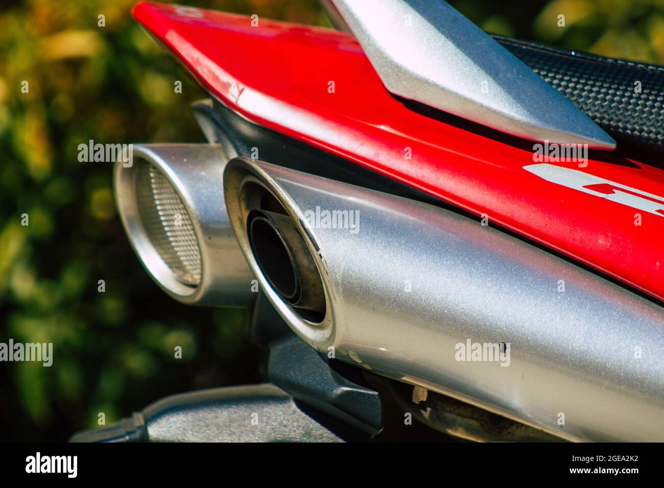 Carmona Spain August 17, 2021 Suzuki GXR 700 motorcycle parked in the ...