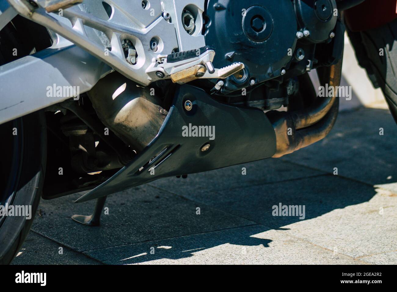 Carmona Spain August 17, 2021 Suzuki GXR 700 motorcycle parked in the ...