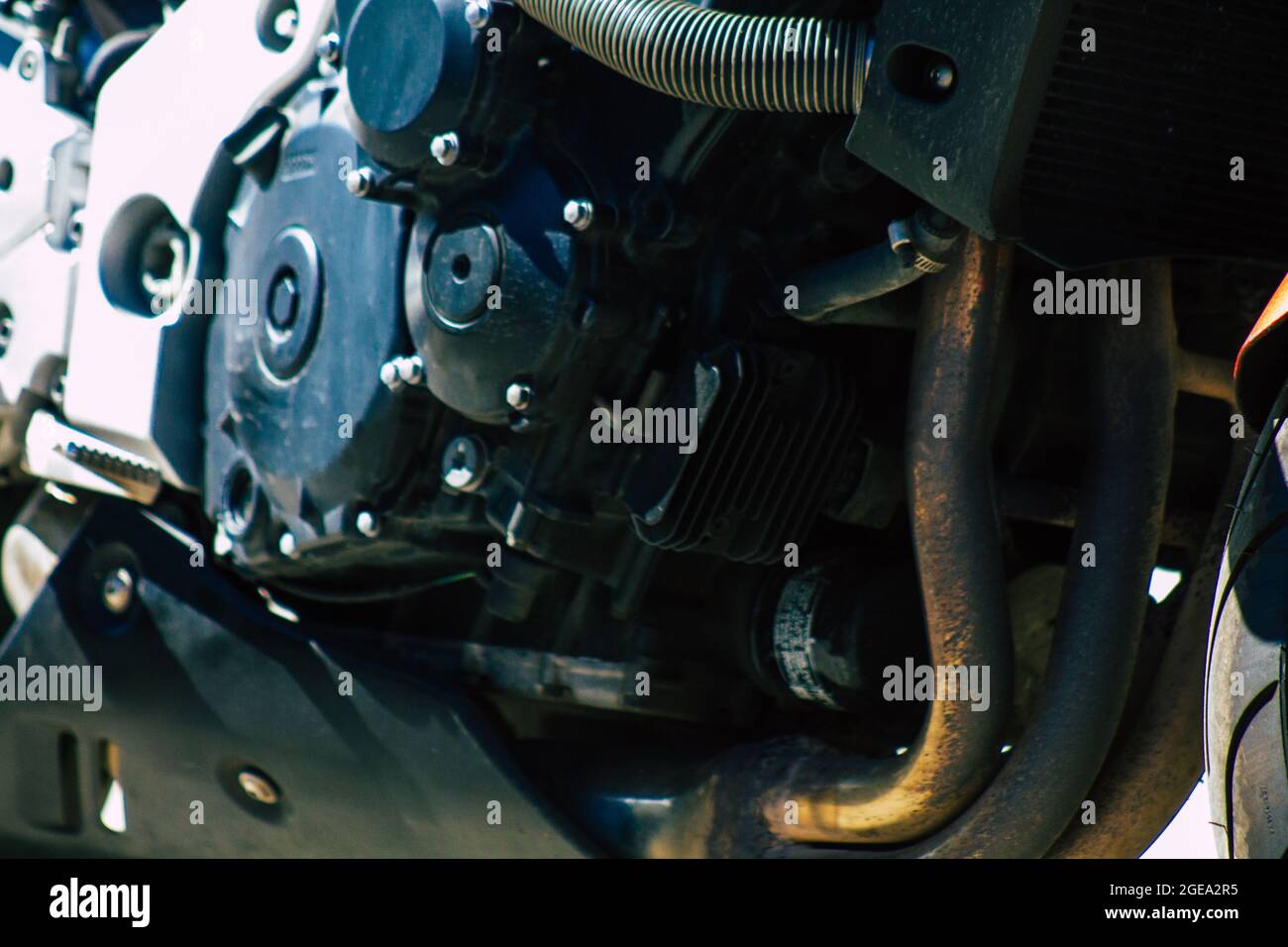 Carmona Spain August 17, 2021 Suzuki GXR 700 motorcycle parked in the ...