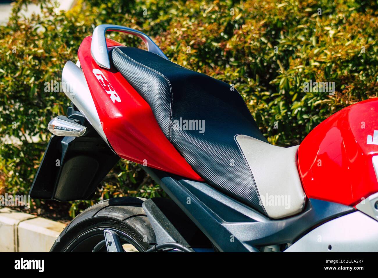 Carmona Spain August 17, 2021 Suzuki GXR 700 motorcycle parked in the ...