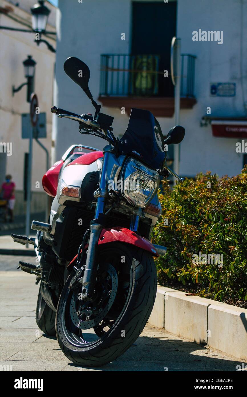 Carmona Spain August 17, 2021 Suzuki GXR 700 motorcycle parked in the ...