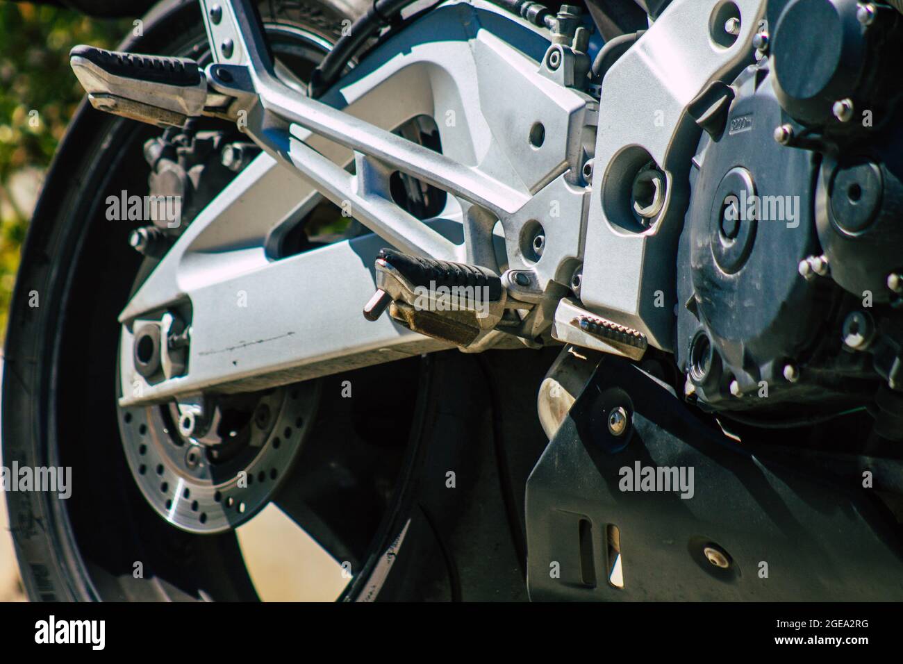Carmona Spain August 17, 2021 Suzuki GXR 700 motorcycle parked in the ...