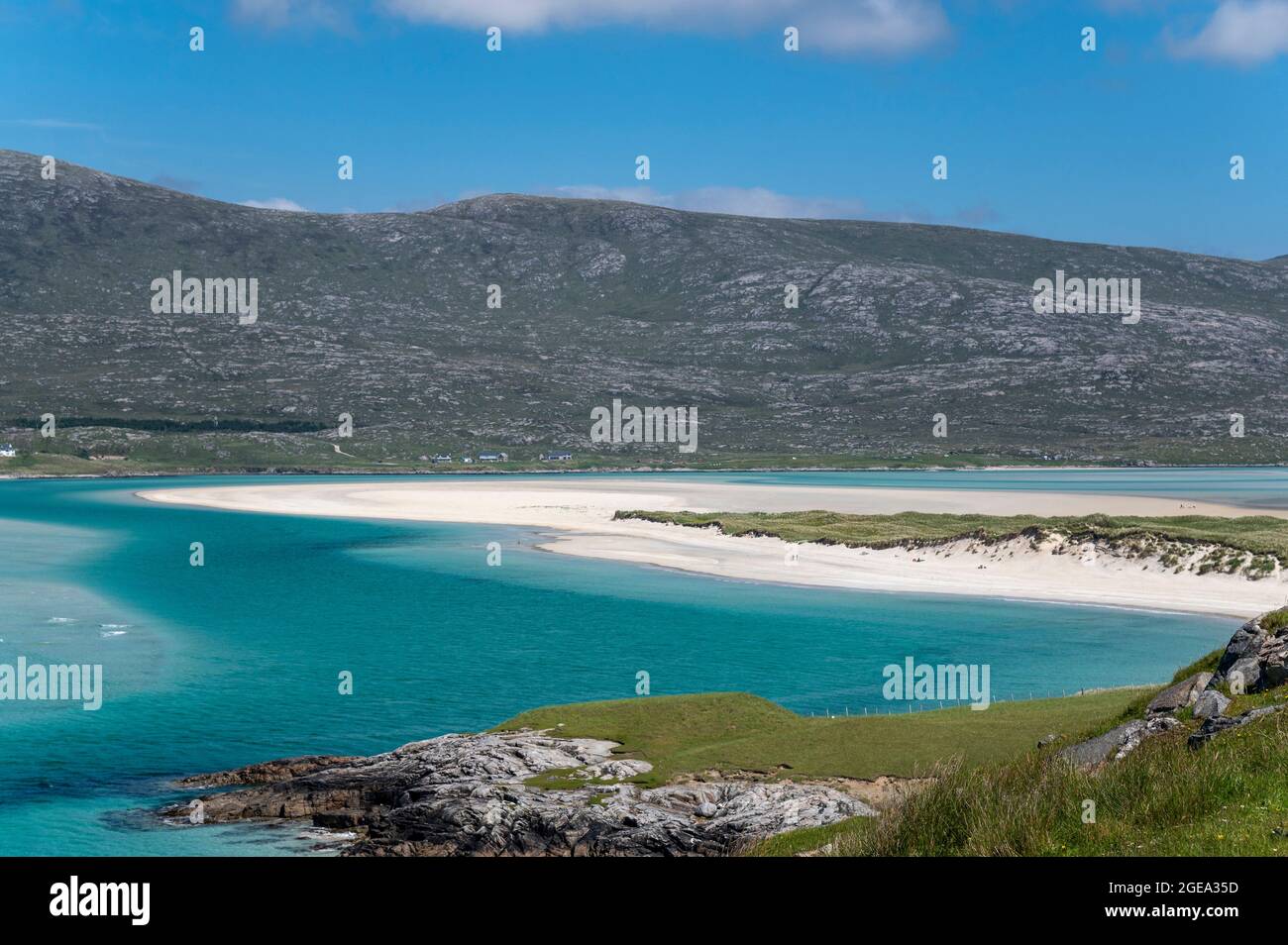 Luskentyre Beach on the Isles of Harris in the Outer Hebrides in ...