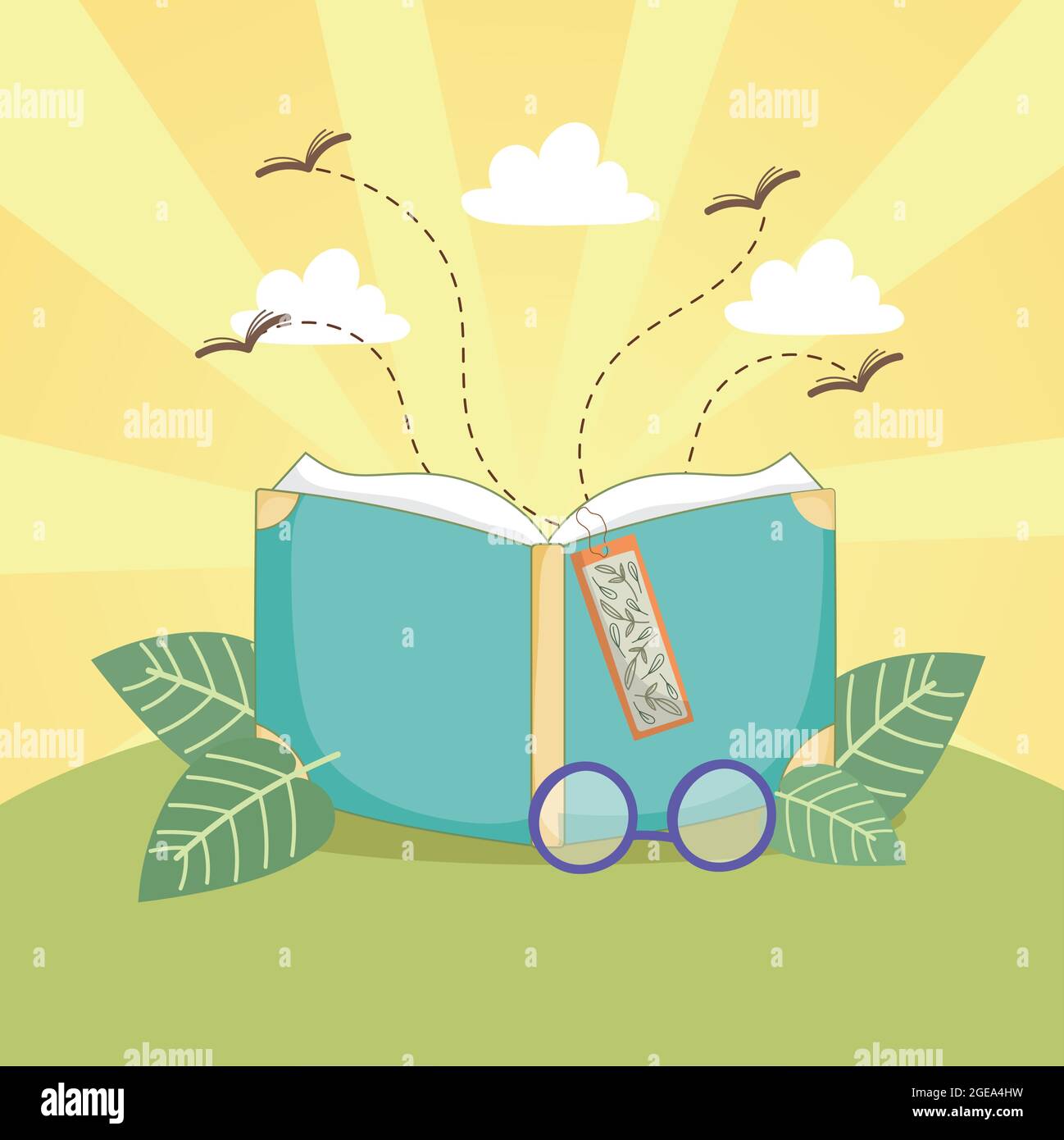 book read imagination Stock Vector Image & Art - Alamy