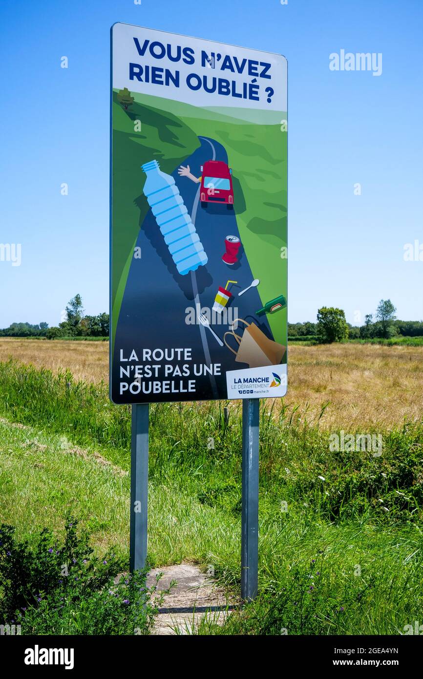 Environment protection, Utah Beach road, Manche department, Cotentin ...