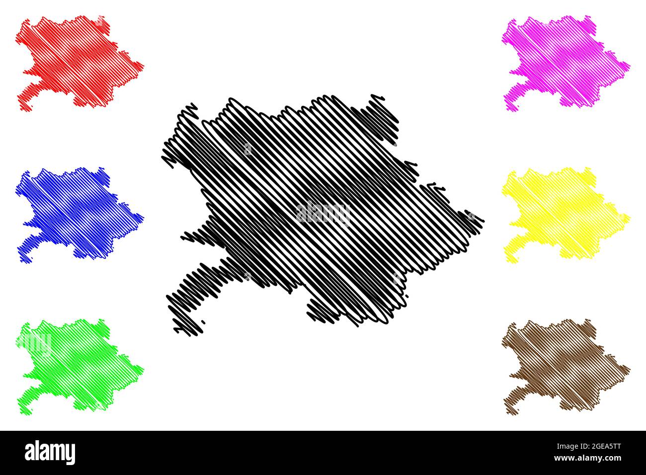 Giessen district (Federal Republic of Germany, rural district Giessen ...