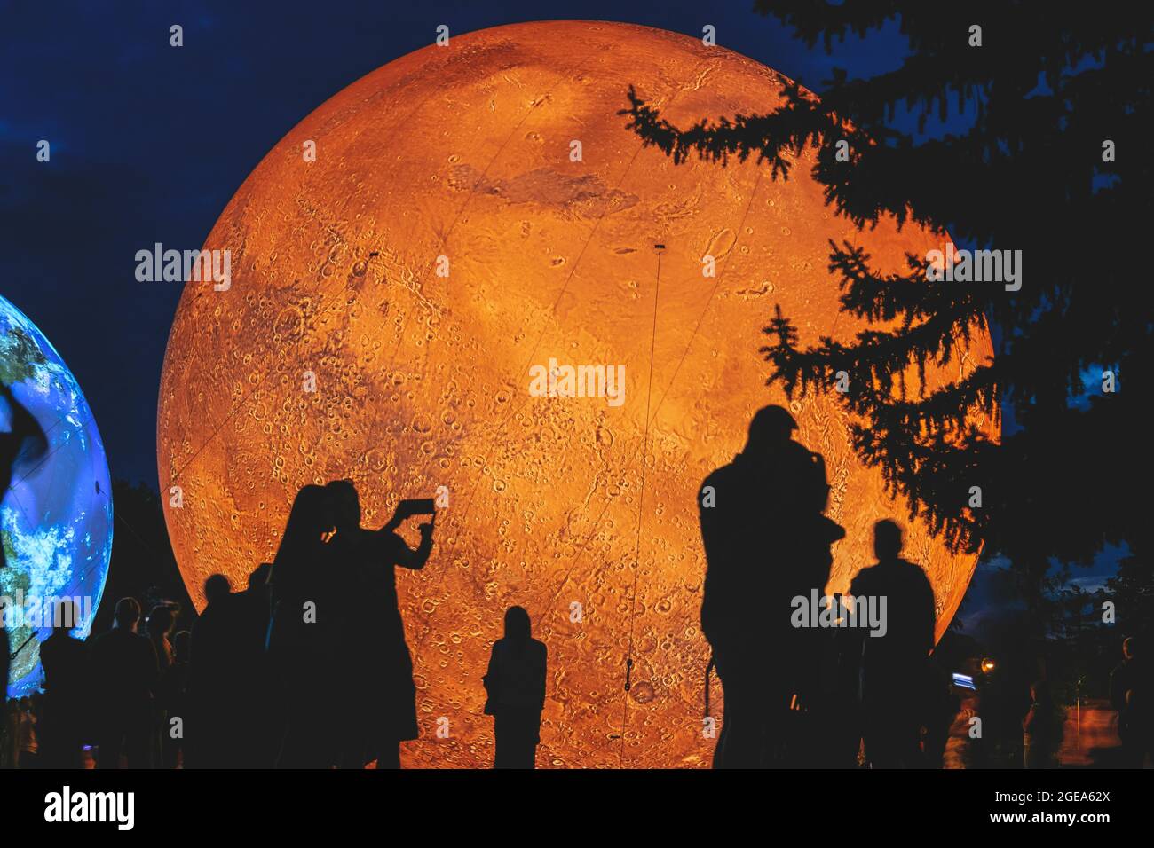 BRNO, Czech Republic - August, 14. 2020 Giant inflatable model of the ...