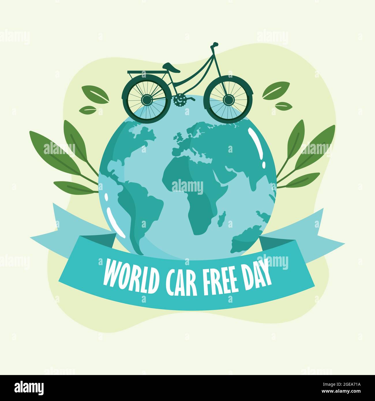 world car free day card Stock Vector Image & Art - Alamy
