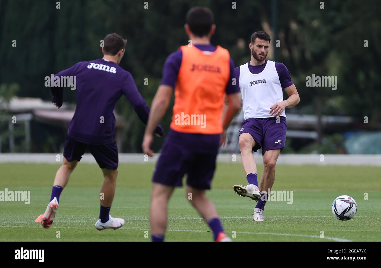 Anderlecht's Wesley Hoedt pictured in action during the training ...