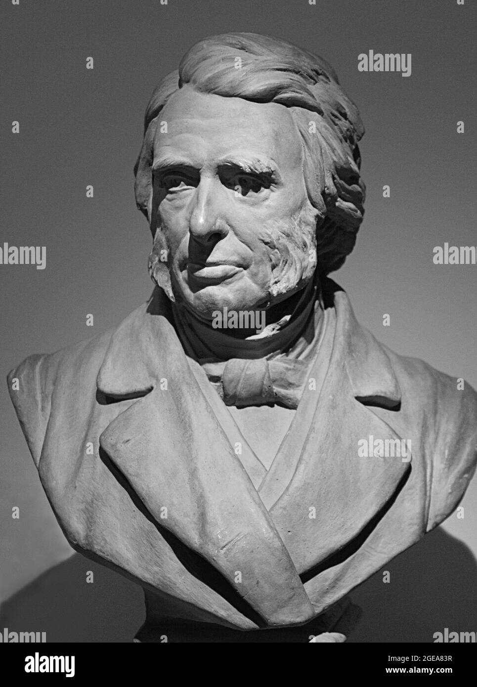 Terracotta cast of 1881marble portrait bust of John Ruskin by Sir ...