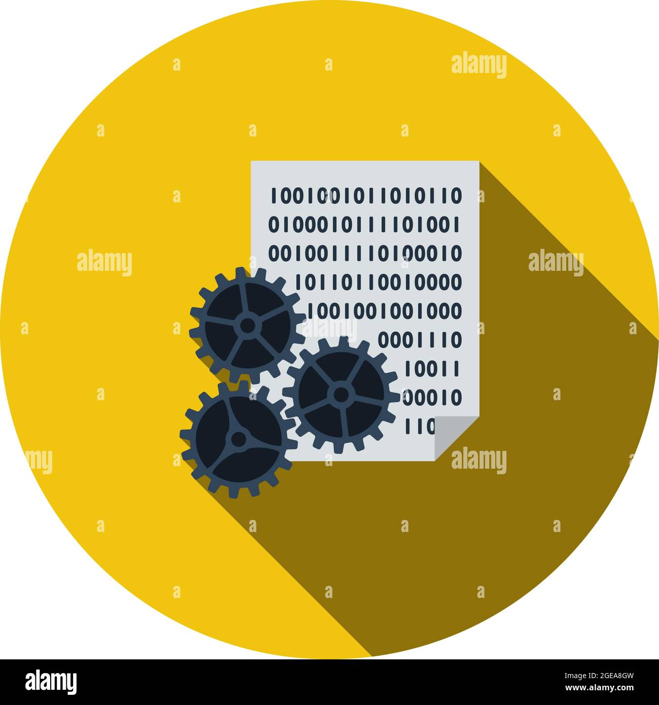 App Development Icon. Flat Circle Stencil Design With Long Shadow. Vector Illustration Stock ...