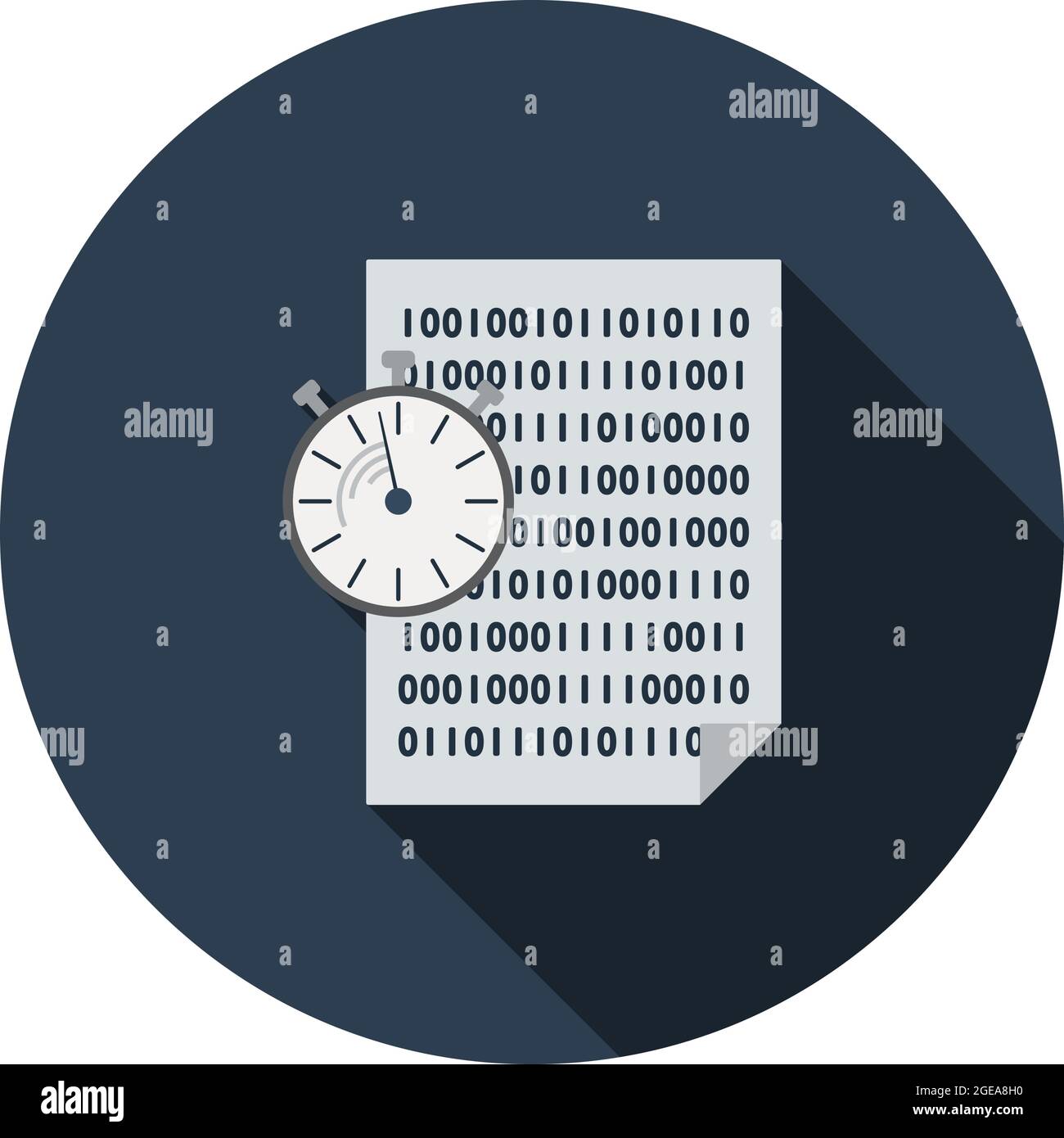 Fast Development Icon. Flat Circle Stencil Design With Long Shadow ...