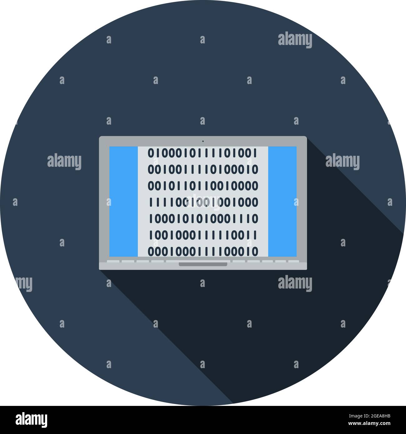 Circle binary code icon Stock Vector Images - Alamy