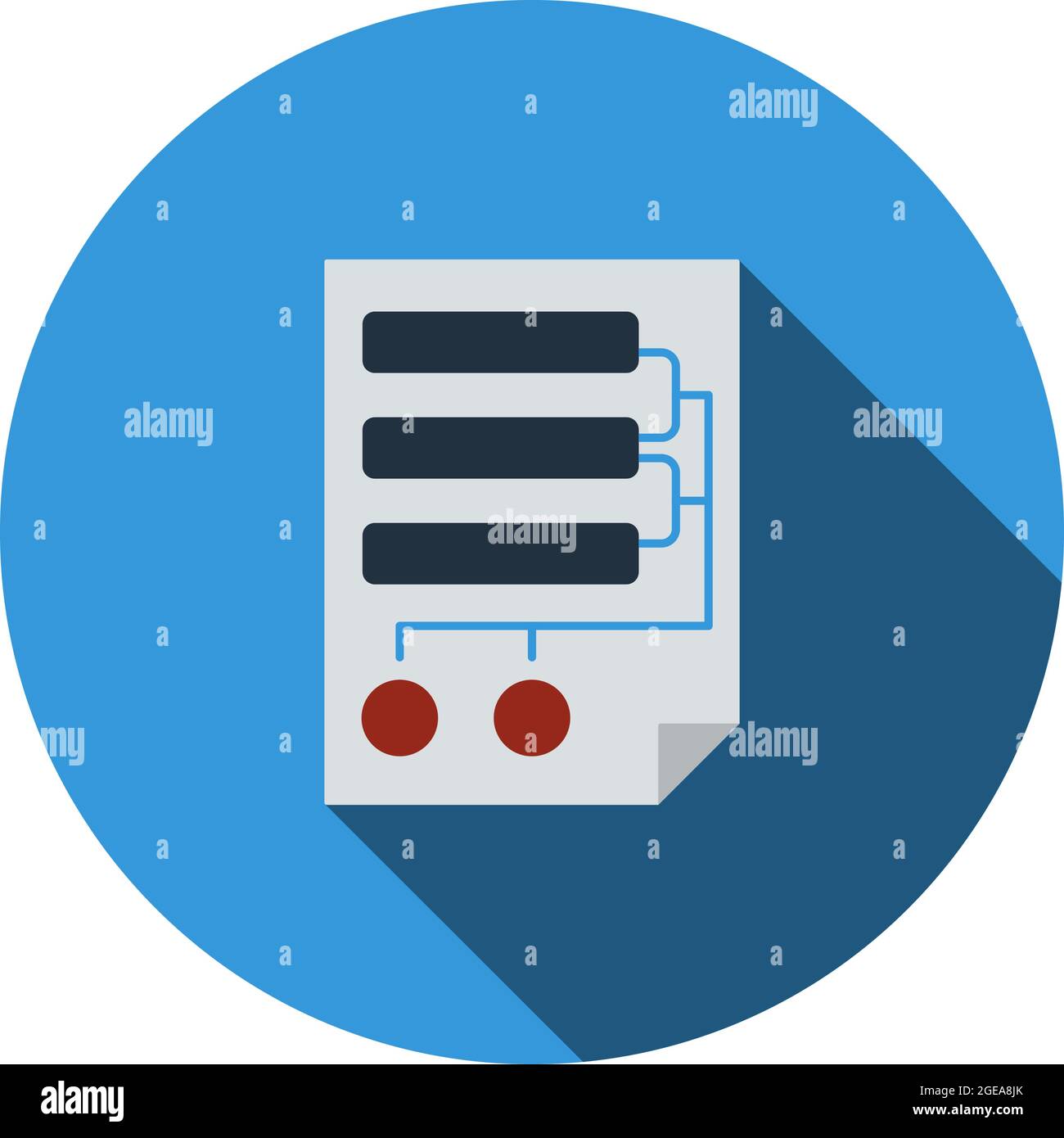 Code Map Icon. Flat Circle Stencil Design With Long Shadow. Vector ...
