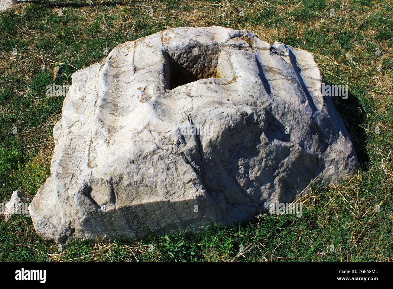 Greece, Athens, July 16 2020 - Ancient pieces of stone at the ...