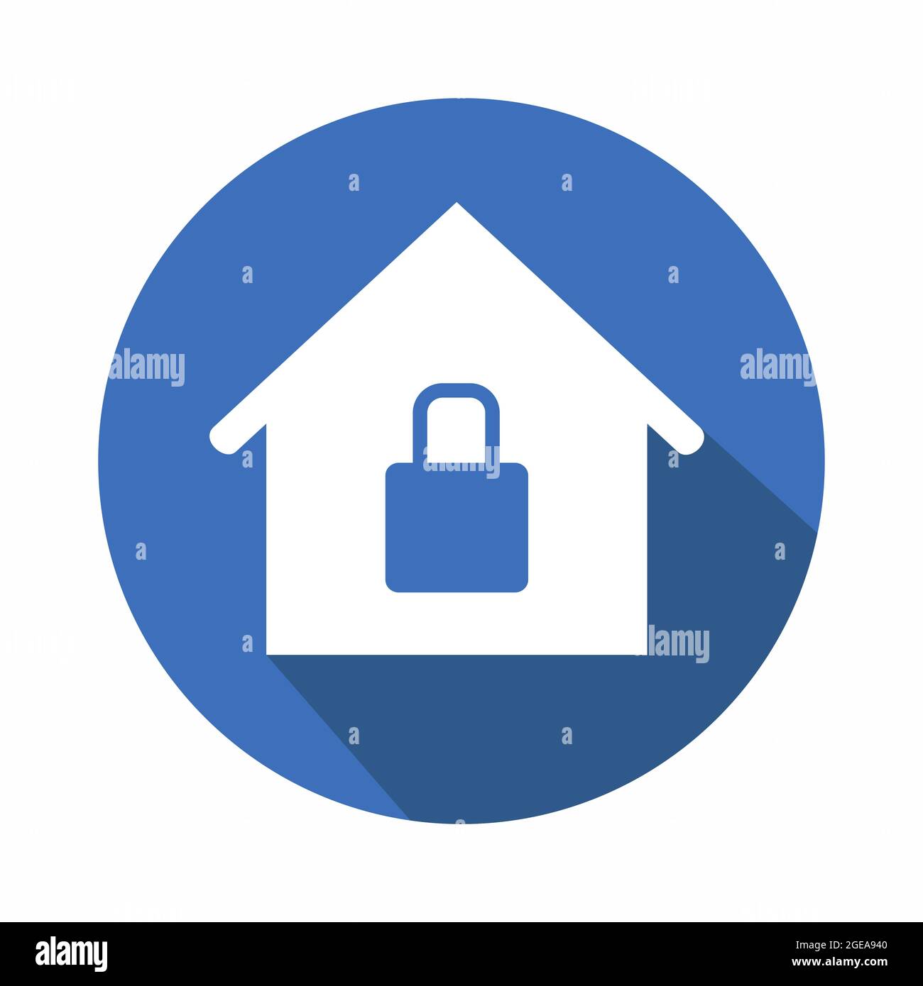 Vector Graphic of Secure House - Flat Style - simple illustration ...