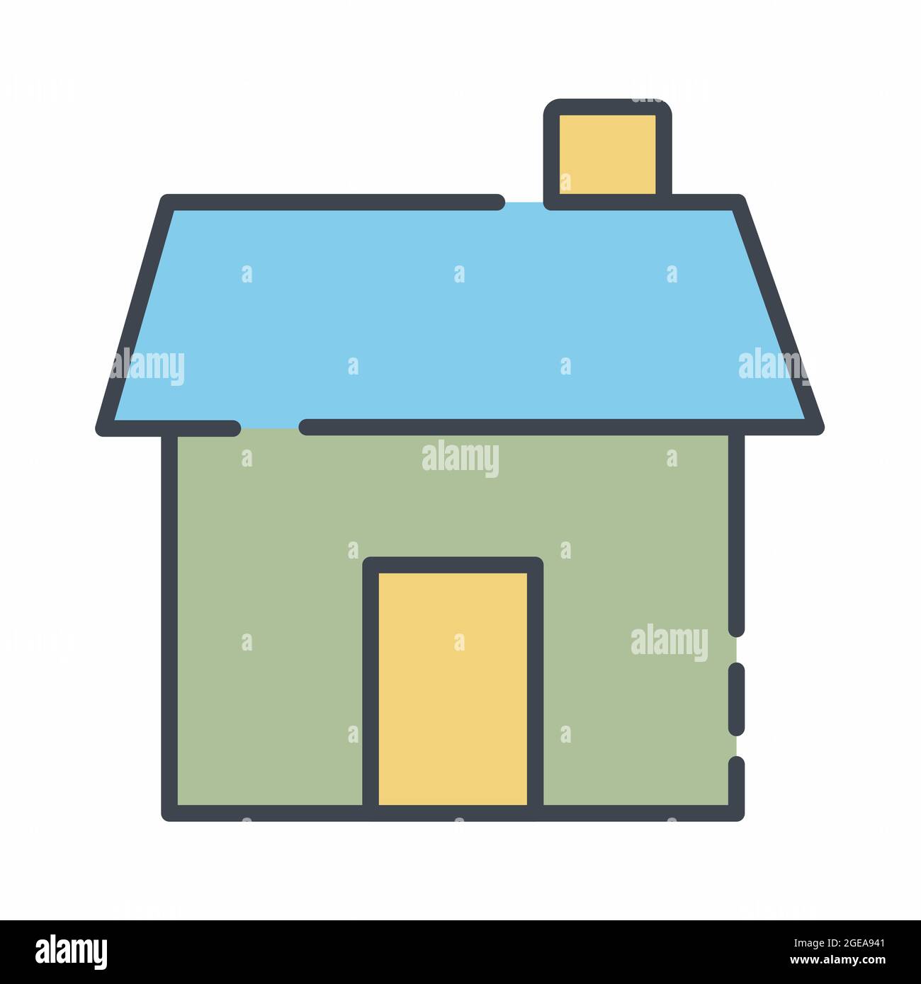Vector Graphic of House - Line Cut Style - simple illustration ...
