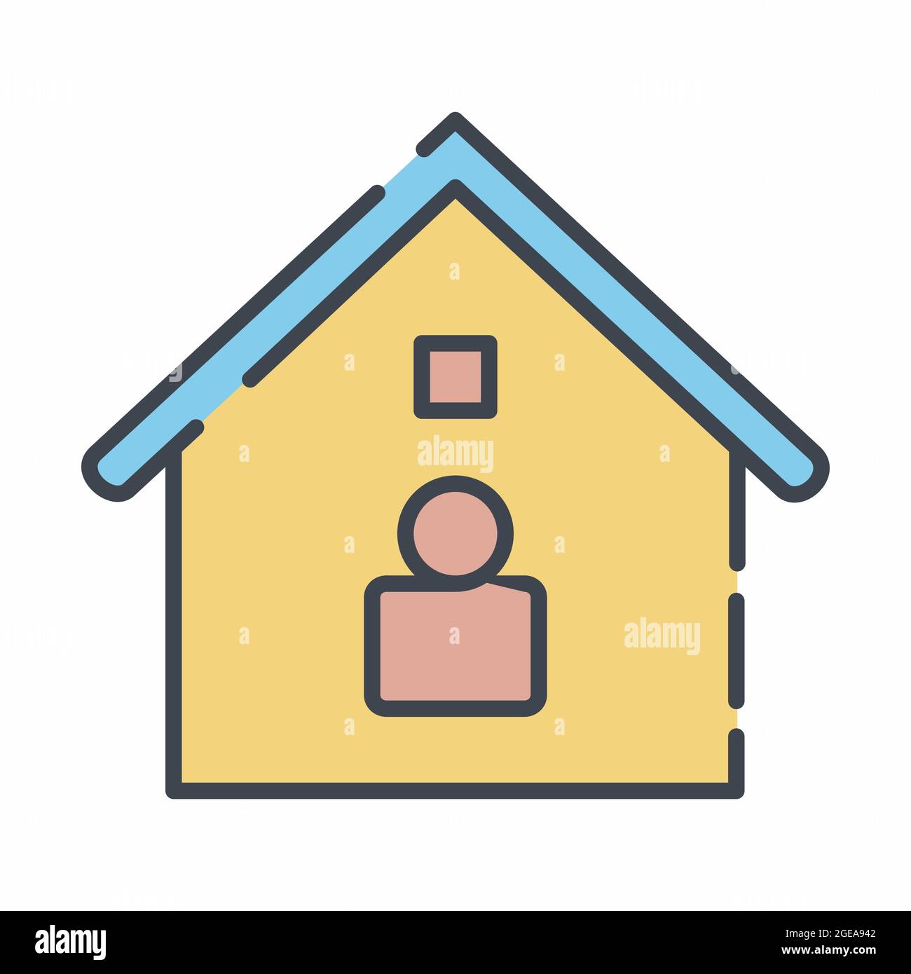 Vector Graphic of Resident - Line Cut Style - simple illustration ...