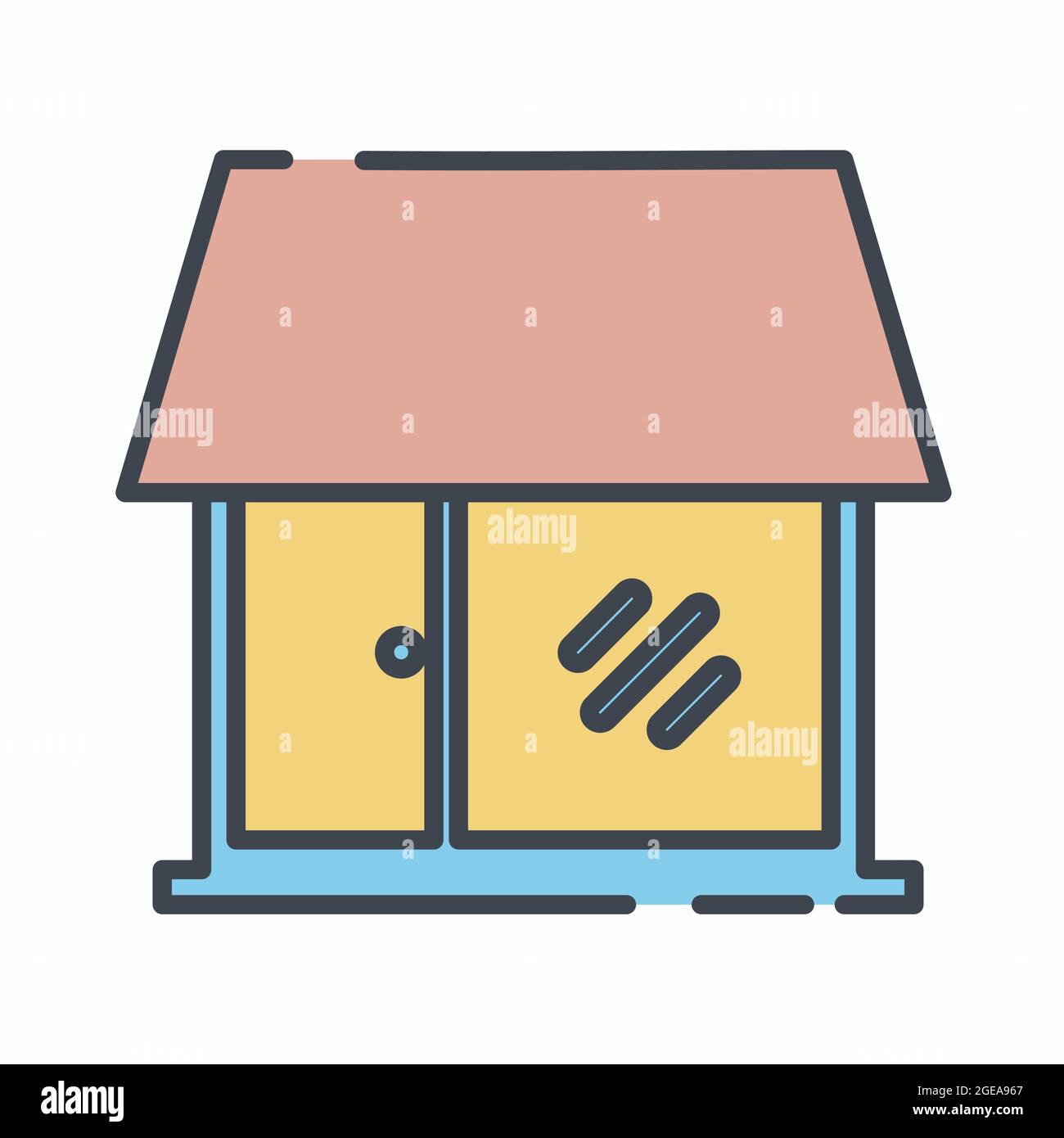Vector Graphic of Shop - Line Cut Style - simple illustration. Editable ...