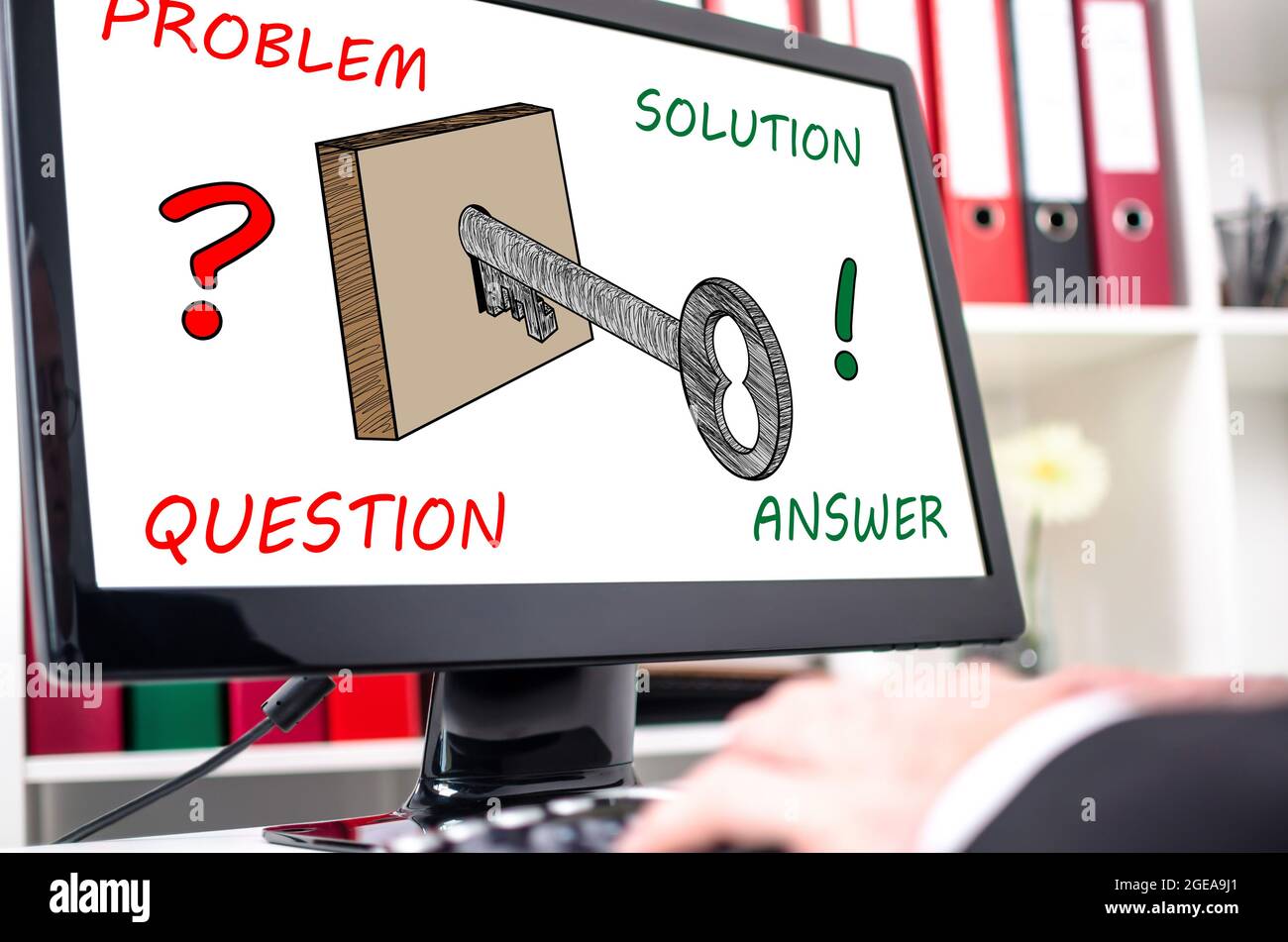 Solution concept shown on a computer screen Stock Photo - Alamy