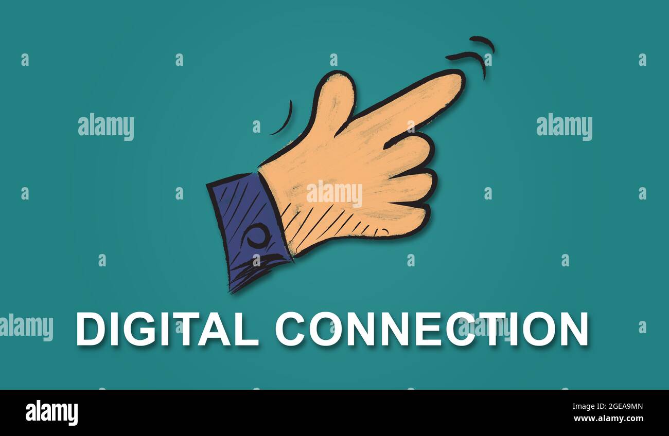 Illustration of a digital connection concept Stock Photo - Alamy