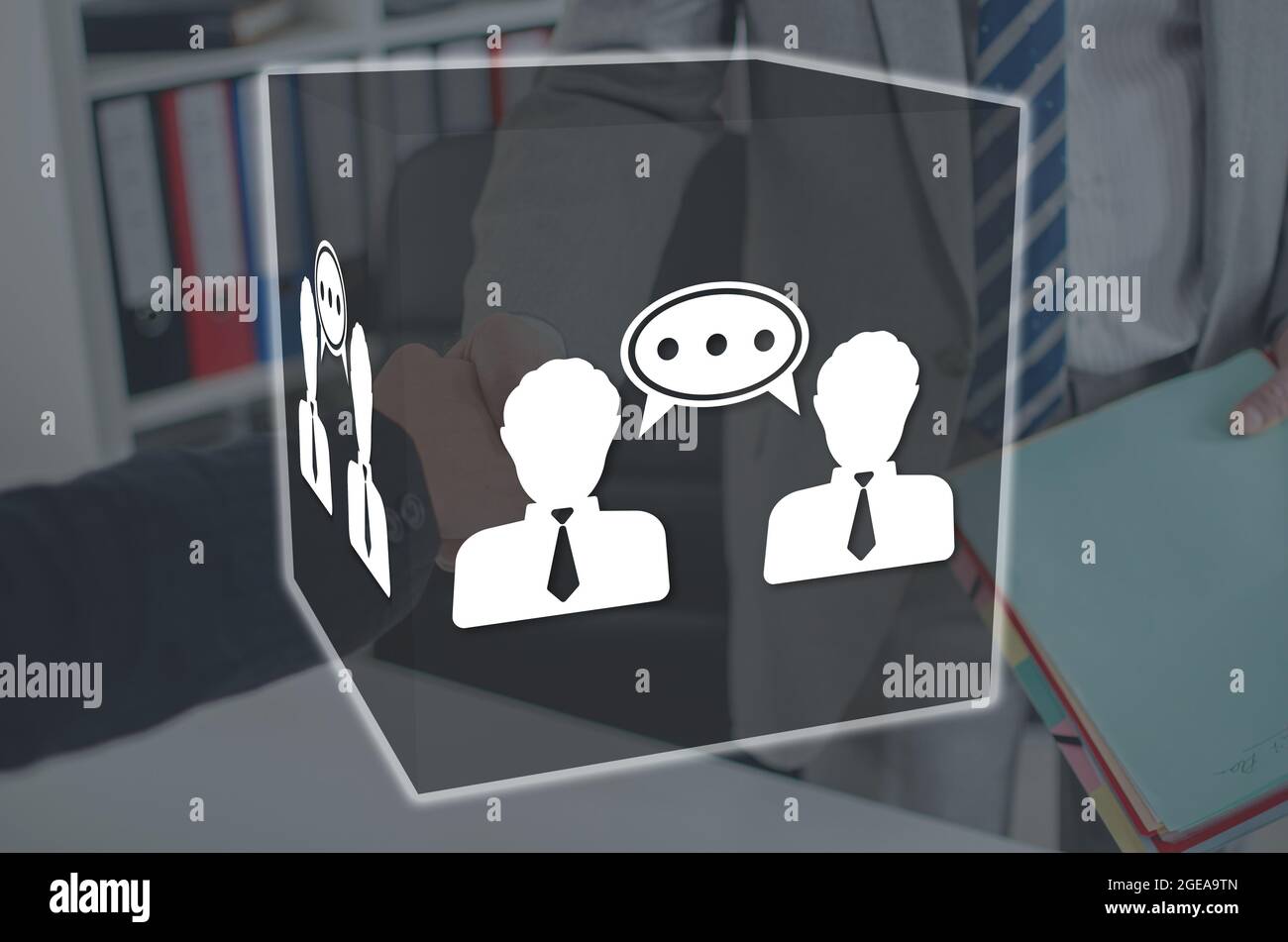 Dialogue concept illustrated by a picture on background Stock Photo - Alamy