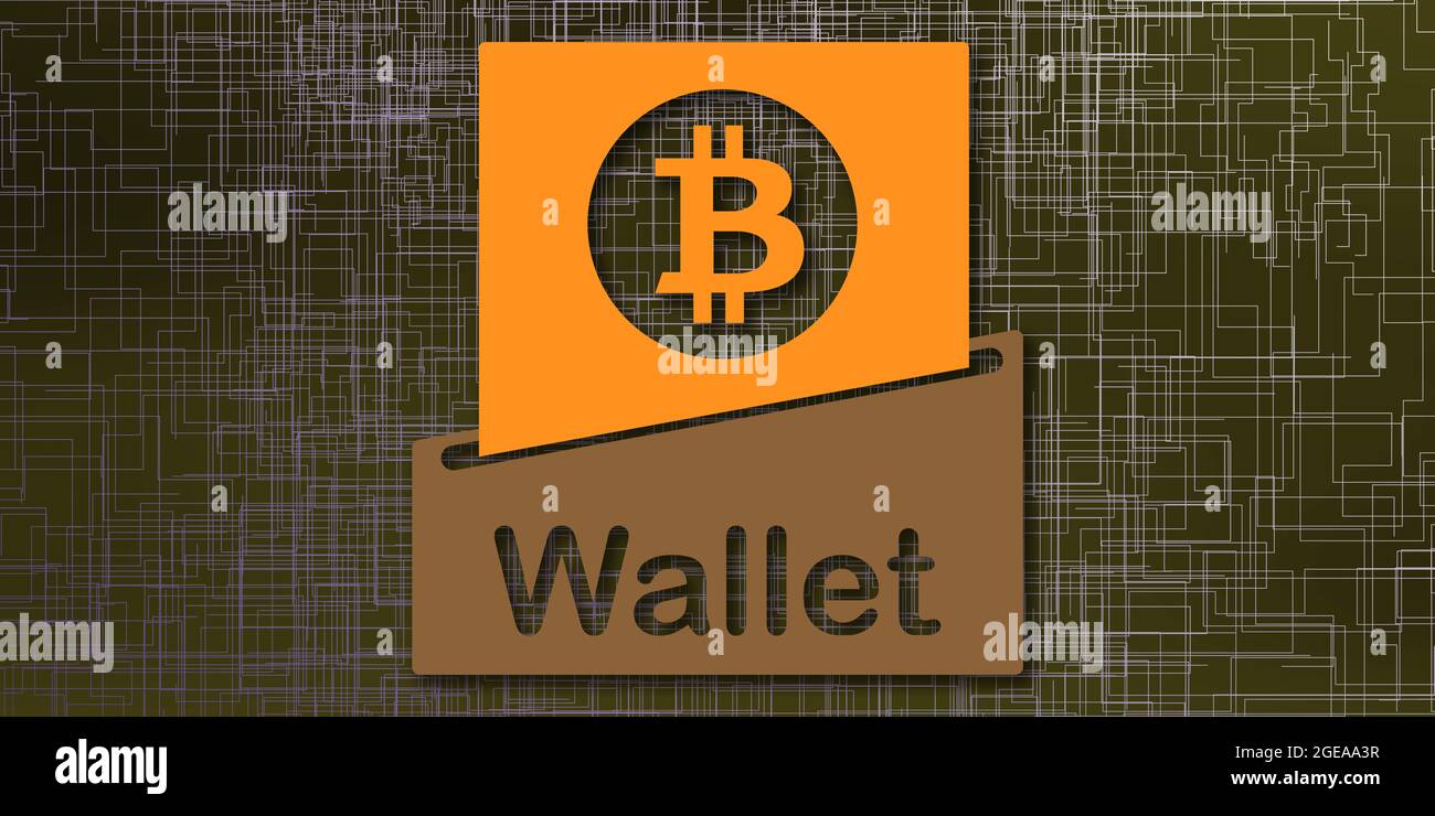 Illustration of a bitcoin wallet concept Stock Photo - Alamy