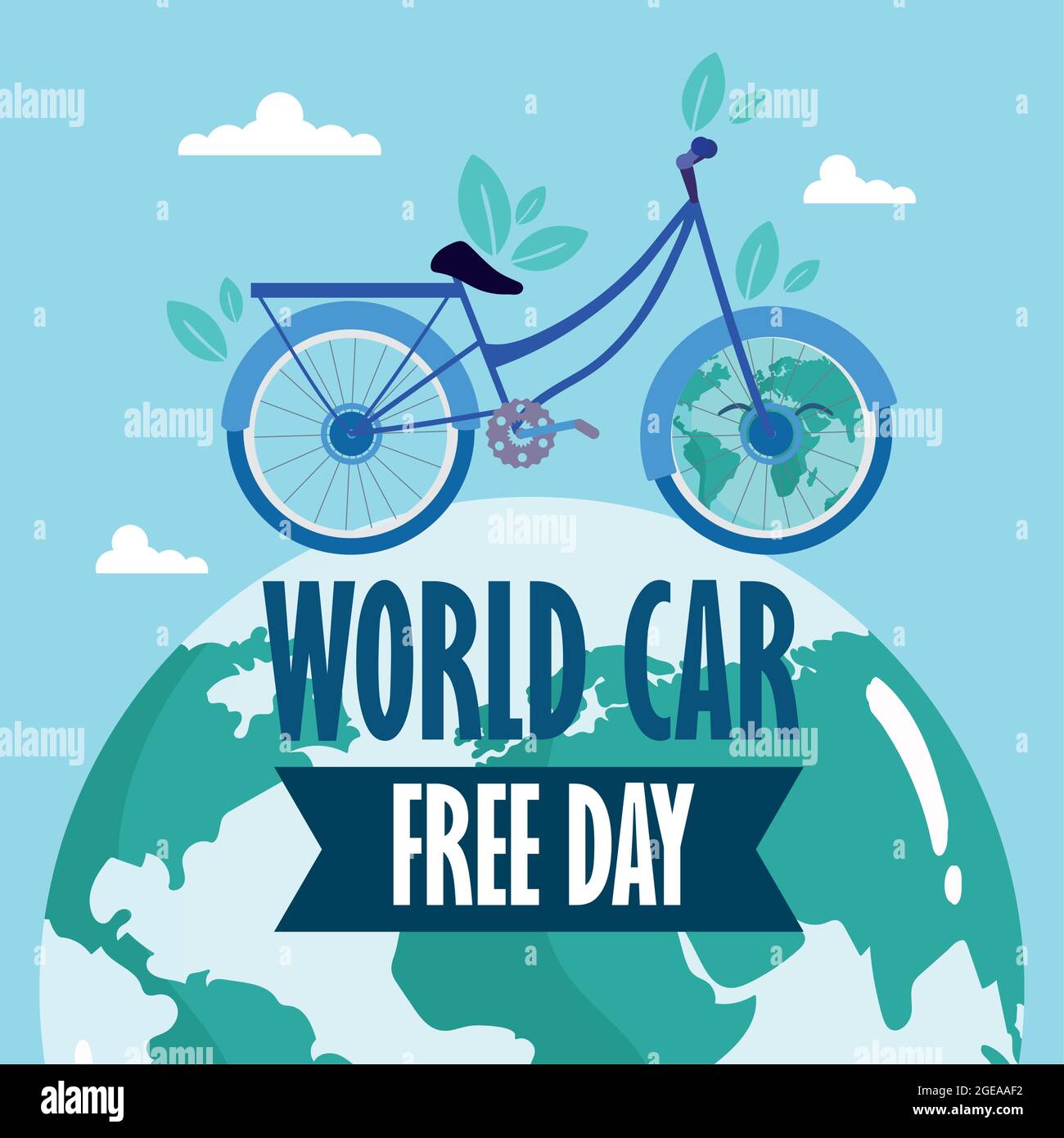 Car free day event Stock Vector Images - Alamy