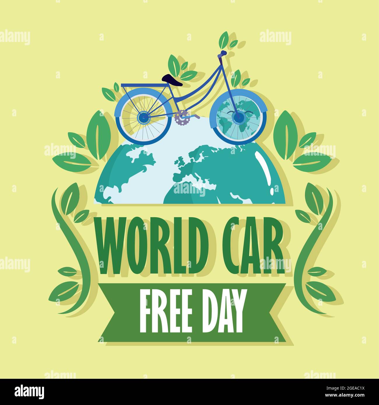 world car free ecological card Stock Vector Image & Art - Alamy