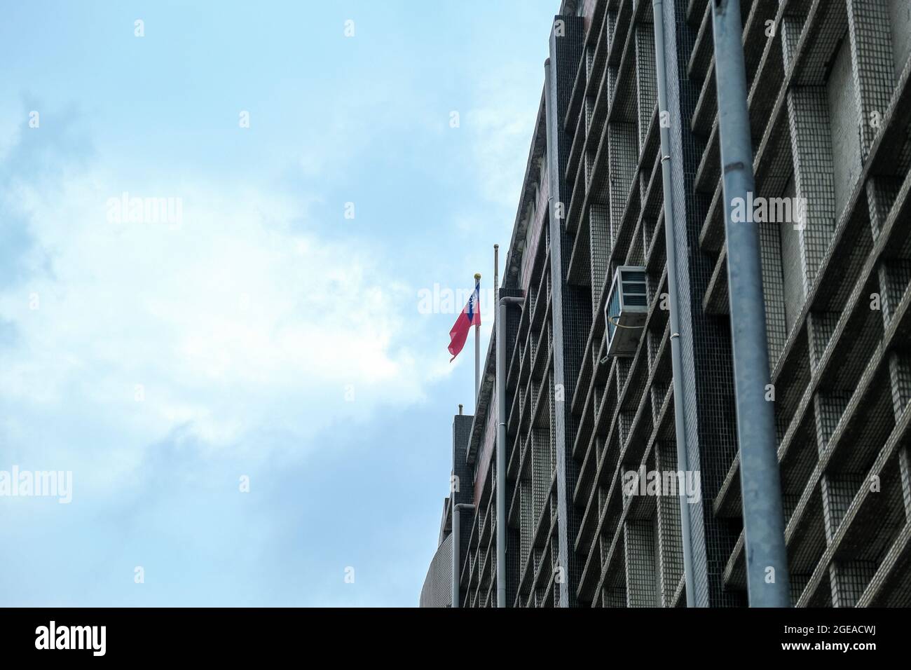 Taipei, Taiwan. 18th Aug, 2021. Taiwan flag seen on the top of a ...