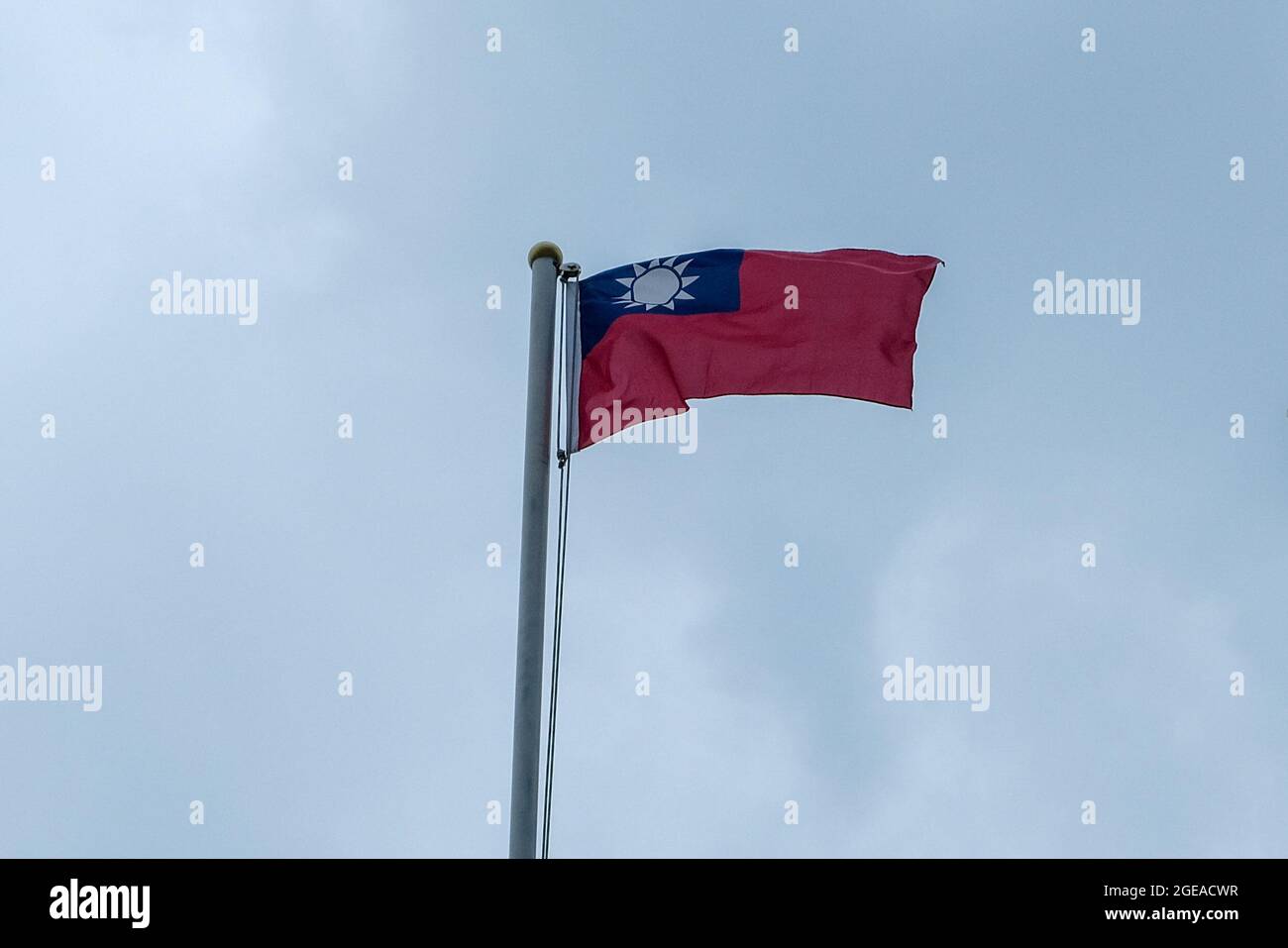 Taipei, Taiwan. 18th Aug, 2021. Taiwan flag seen on the top of a ...