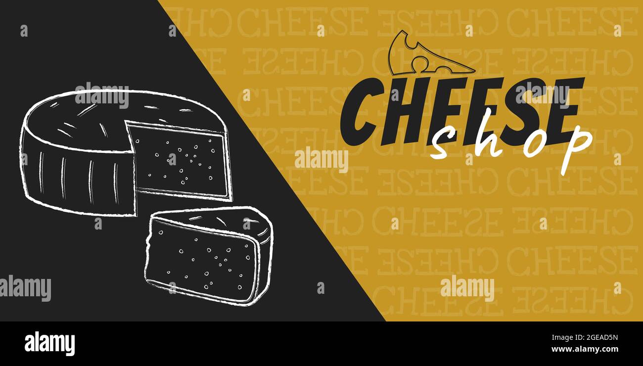 Modern logo design Cheese shop. Template for banner, advertisement ...
