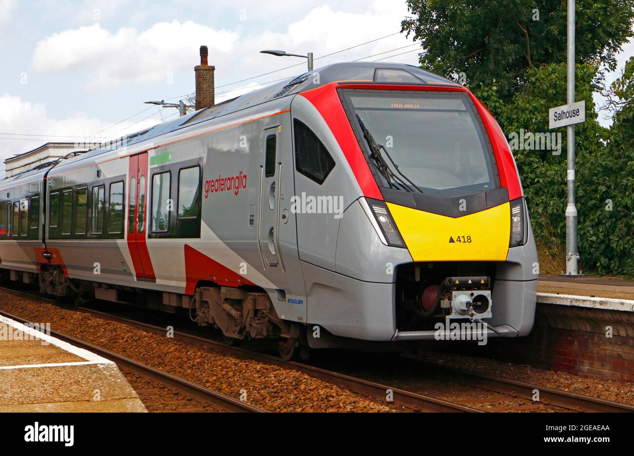 A view of the Driver's Cab of the British Rail Class 755 train stopped ...