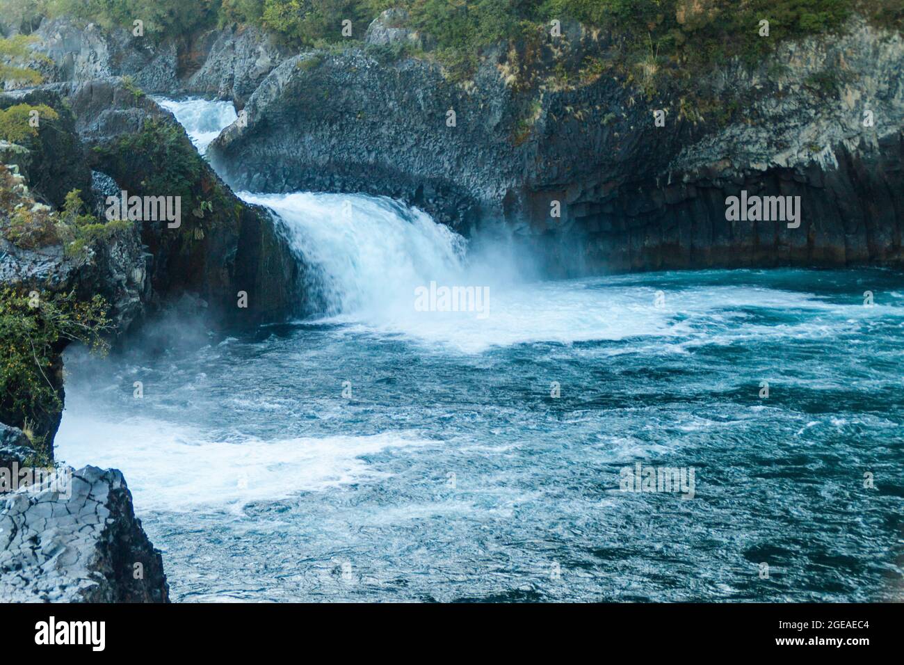 Saltos del Petrohue waterfalls in National Park Vicente Perez Rosales ...
