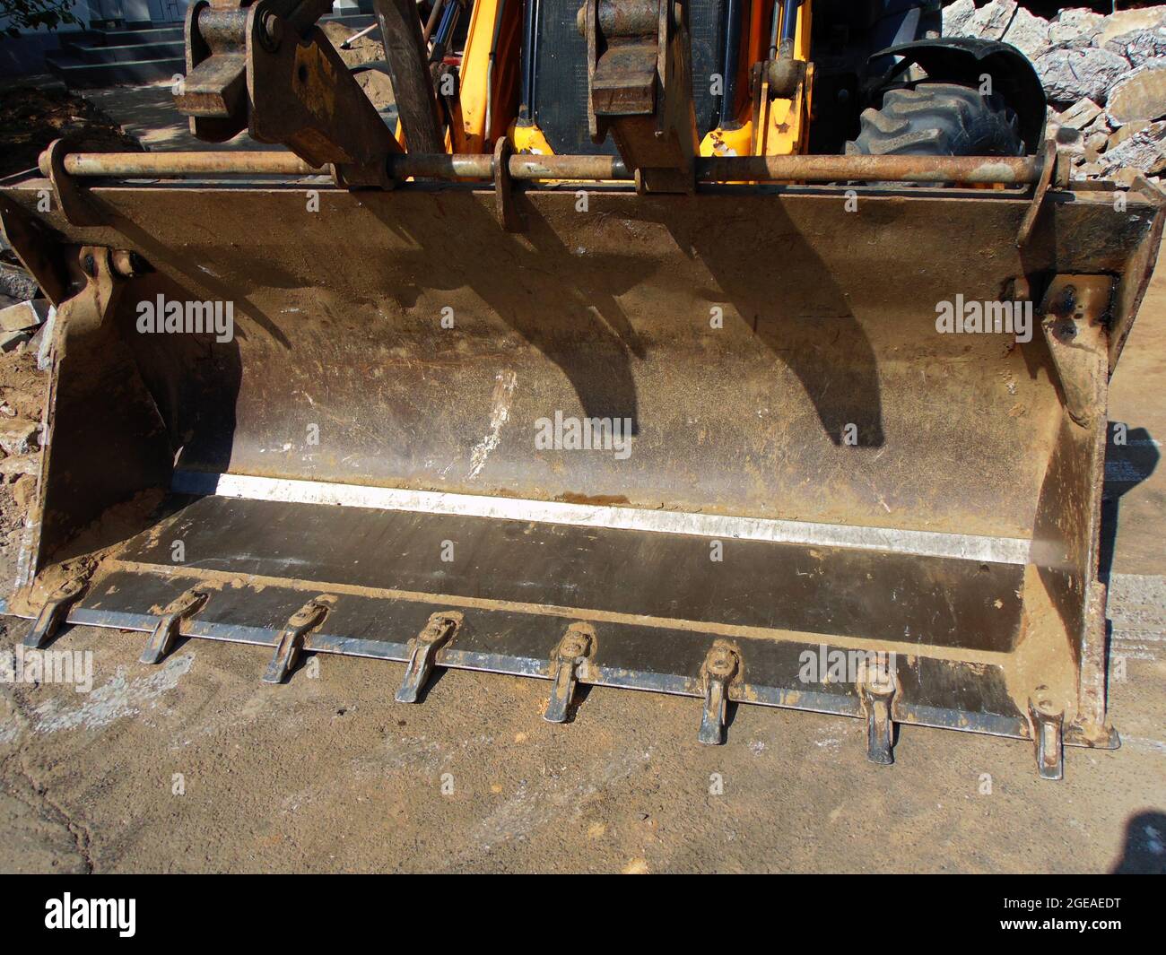 bucket of an excavator - construction Stock Photo - Alamy