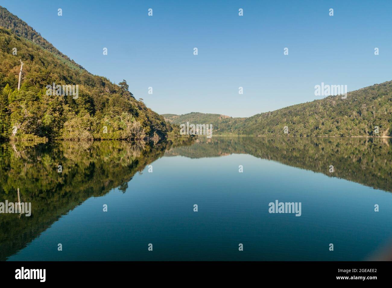 Lago Tilquilco lake in National Park Huerquehue, Chile Stock Photo - Alamy