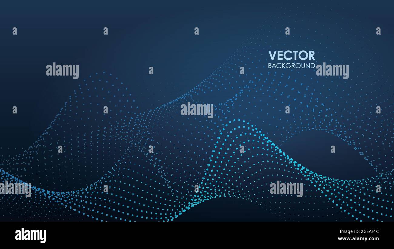 Abstract dots wave background. Vector illustration Stock Vector Image ...